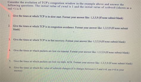 Solved Tcp In Action Slow Start Congestion Avoidance And