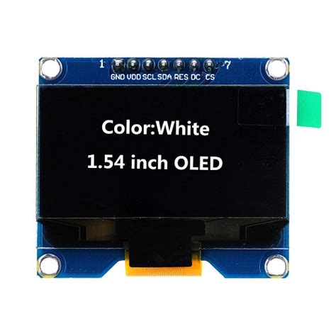 خرید و قیمت ماژول نمایشگر Oled تک رنگ سفید “1 54 اینچ 7 پین با رابط Spi