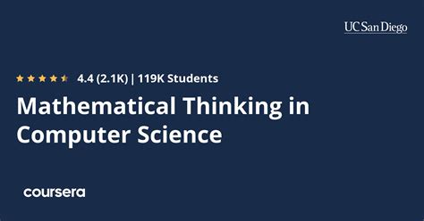 Mathematical Thinking In Computer Science Coursya