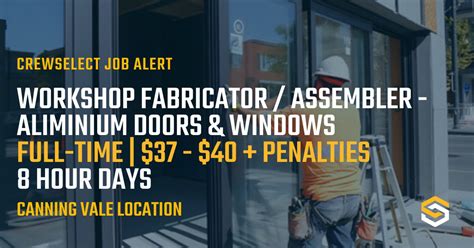 Crewselect 🚨 Were Hiring Workshop Fabricatorassembler Wanted 🚨 Crewselect Is Teaming Up