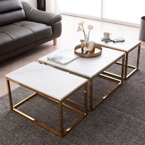 잉글랜더코리아 오클리아르떼 소파테이블 고급스러운 화산석대리석 상판 플러스 골드실버 프레임