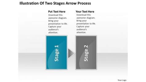 Illustration Of Two Stages Arrow Process Flowchart Program PowerPoint Templates