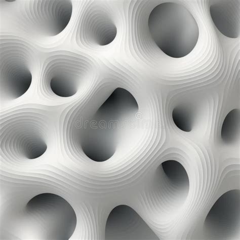 Organic Biomorphic 3d Texture With Porous White Wavy Structure Stock