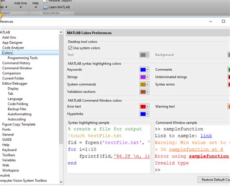 Personaliza Los Colores Del Ide De Matlab Y Trabaja A Tu Estilo