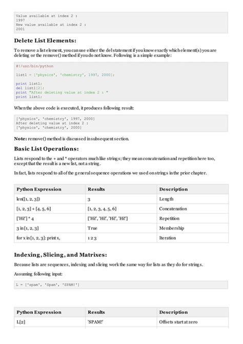 Python Lists Pdf