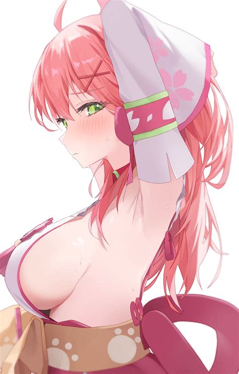 Sakura Miko And Sakura Miko Hololive Drawn By Nel Dcm Danbooru