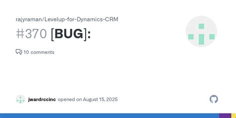 [bug] · issue 370 · rajyraman levelup for dynamics crm · github