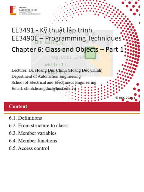 Chapter6 Class And Objects Part1 Pdf Object Oriented Programming