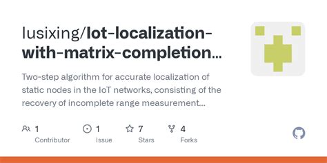Github Lusixingiot Localization With Matrix Completion And Semidefinite Programming Two