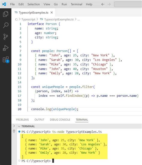 How To Get Unique Values From An Array Of Objects In Typescript