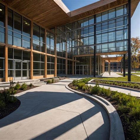 Modern School Buildings Premium Ai Generated Image