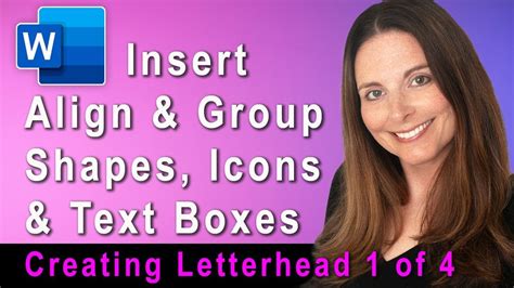 How To Insert Align Group Shapes Icons Text Boxes Creating
