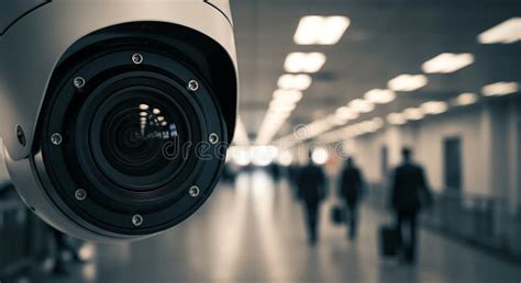 Security Camera Monitoring Public Space Surveillance Safety And Crime Prevention Stock