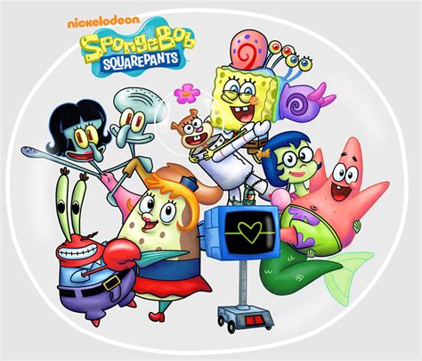Spongebob Patrick Sandy Squidward Mr Krabs