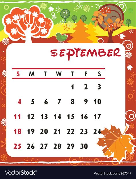 September Calendar Clip Art At Genharlemblog Blog