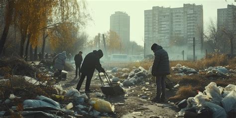 Premium Photo People Clean The Park From Garbage Ecology And Cleanliness Of Nature AI Generative