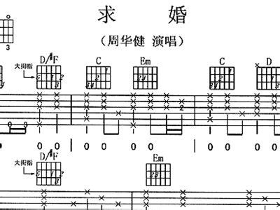 求婚 周华健 吉他谱 和弦谱