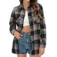 Siliteelon Womens 100 Cotton Flannel Shirt Long Sleeve Plaid Design