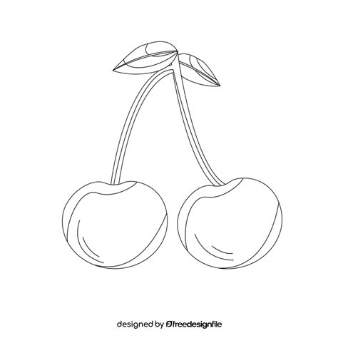 Cherry Clipart Black And White