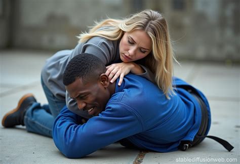 Woman In Control During A Physical Altercation Stable Diffusion Online