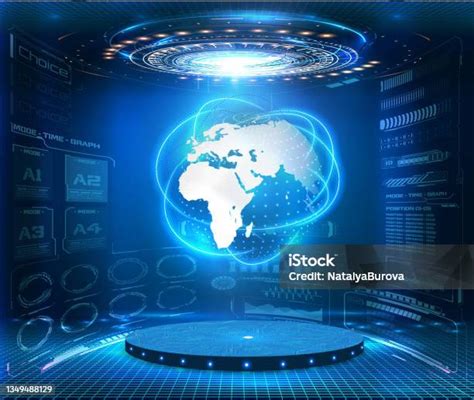 개념 디자인홀로그램 지구 행성 지구와 푸른 미래 배경 추상기술 설계 배경 가상 그래픽 추상적 인 현대 배경 과학 기술 배경