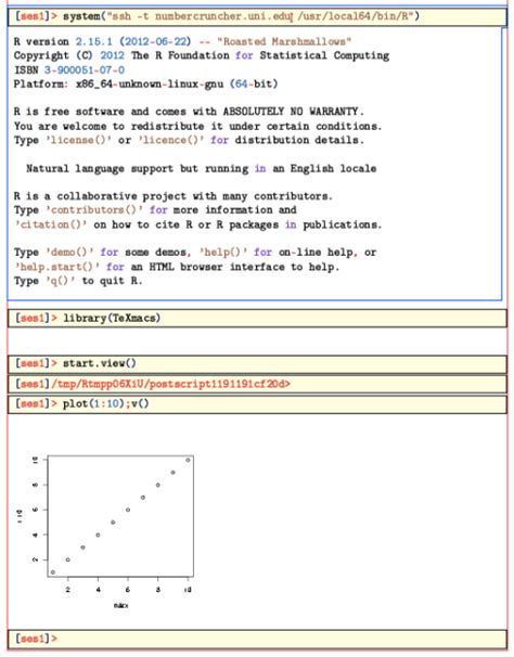 Using Texmacs As An Interface For R R Bloggers