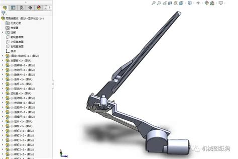 工程机械雨刮器结构模型3D图纸 Solidworks设计 知乎