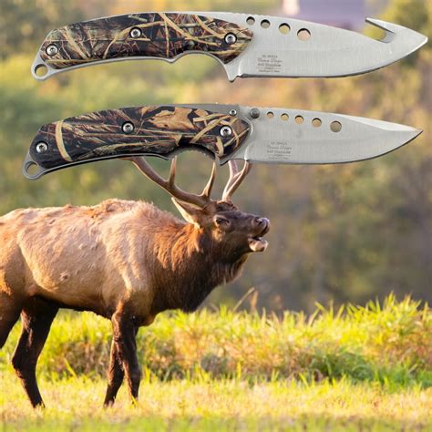 Set De 2 Cutite De Vanatoare Cu Teaca Inox Er 054ca Emagro