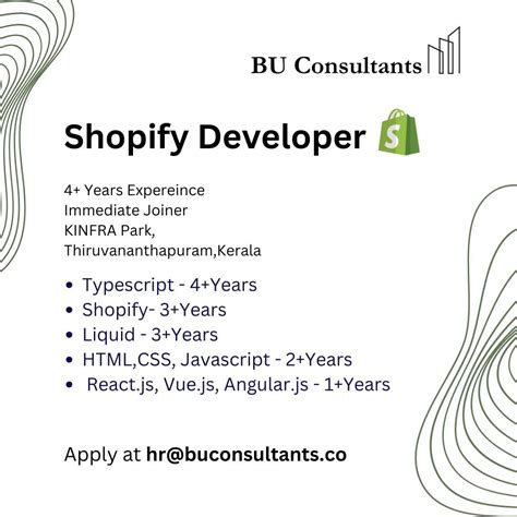 bu consultants on linkedin hiring shopify developer jobopportunity webdevelopment joinus…