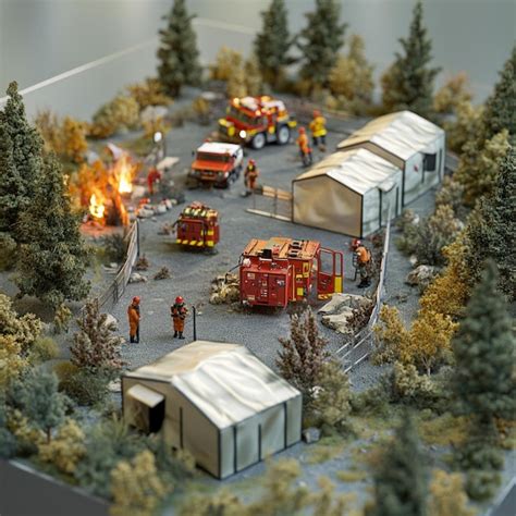 a visual of an incident command post setup at a largescale emergency or disaster scene premium