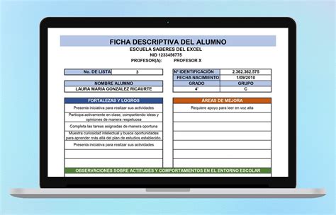 Formatos De Fichas Descriptivas Del Alumno Editables Imagenes Educativas