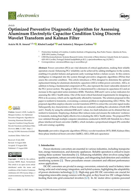 PDF Optimized Preventive Diagnostic Algorithm For Assessing Aluminum