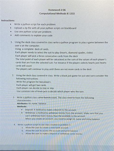 Solved Homework 06 Computational Methods Ie 1333