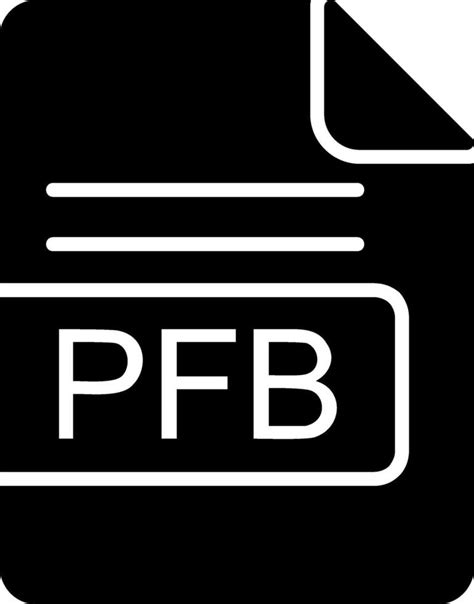 Pfb File Format Glyph Icon 43289261 Vector Art At Vecteezy