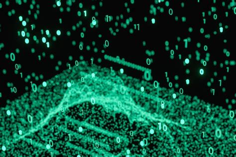 premium photo glowing binary digit with dark background 3d rendering computer digital drawing