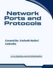 Understanding Network Ports And Protocols A Comprehensive Course Hero