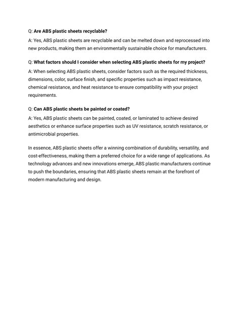 PPT ABS Plastic Sheets Unveiling The Versatile Solution For Diverse Applications PowerPoint