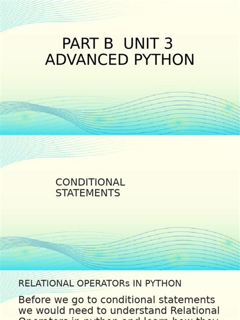 Notes Class 09 Python Conditional Statements Pdf