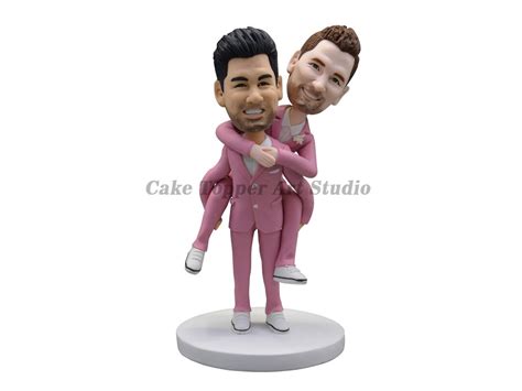 Gay Wedding Toppers Same Sex Cake Topper2 Grooms Cake Toppercustom