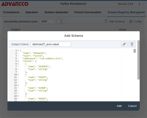 Kafka Adapter With Avro Serialization And Schema R Sap Community
