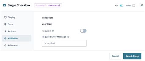 Single Checkbox Component