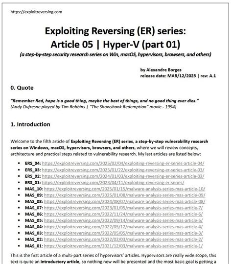 Hypervisor Hyperv Architecture Cybersecurity Research Internals Vulnerability Idapro
