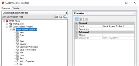 AutoCAD Custom User Interface CUI