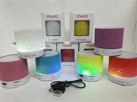 Speaker Mini Murah Bluetooth Retak LED Speaker Bluetooth Mini Led Henset Bluetooth Lazada