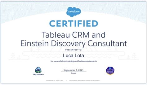 Luca L On Linkedin Salesforce Tableaucrm Einsteinanalytics Einsteindiscovery