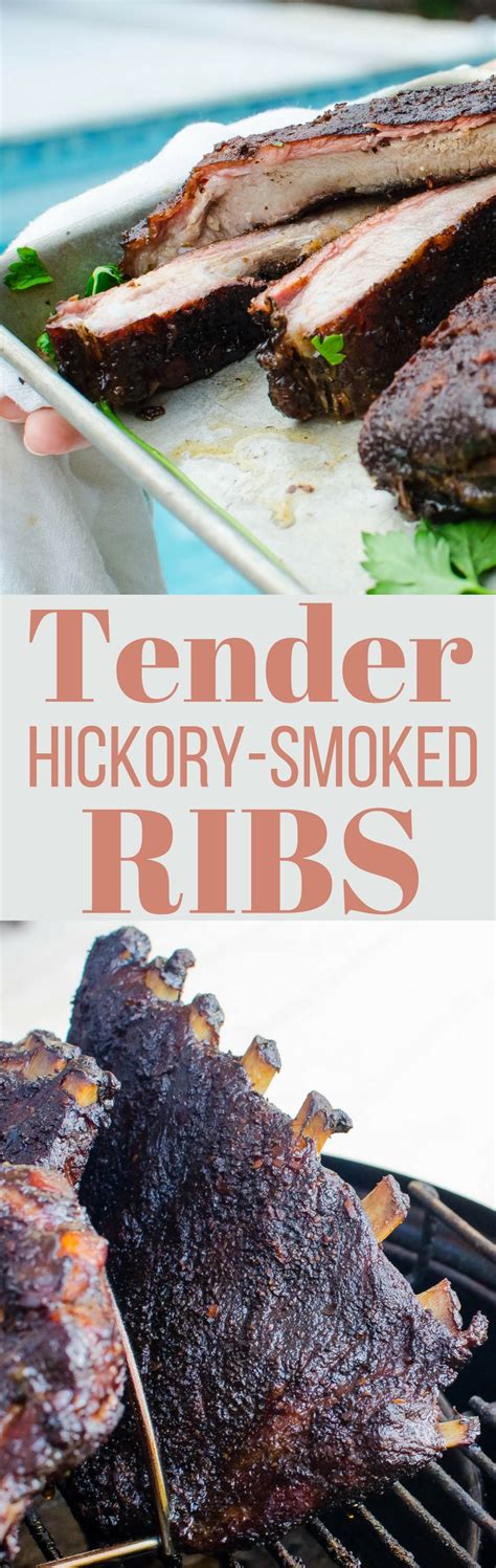 Tender Hickory Smoked Ribs Recipe Smoked Ribs Hickory Smoked Food