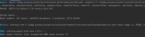 利用yolov5中的exportpy文件导出onnx文件报错：exportpy Error Unrecognized