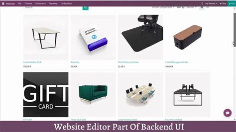Odoo 16 Website Editor Part Of Backend User Interface Youtube