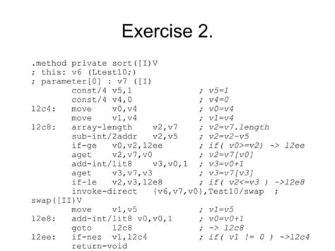 Understanding The Dalvik Bytecode With The Dedexer Tool