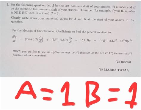 Solved 3 For The Following Question Let A Be The Last